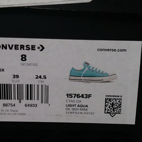 Converse | Shoes | Nib Converse Ox Light Aqua Blue | Poshmark